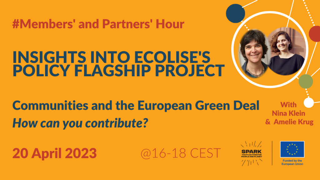 Insights into ECOLISE’s policy flagship project: Communities and the ...